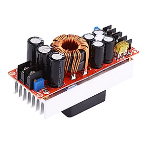Oumefar 10-60V to 12-90V DC-DC Boost Converter with Fan 1500W 30A Step Up Power Supply Module with Fan for High Power LED Motors