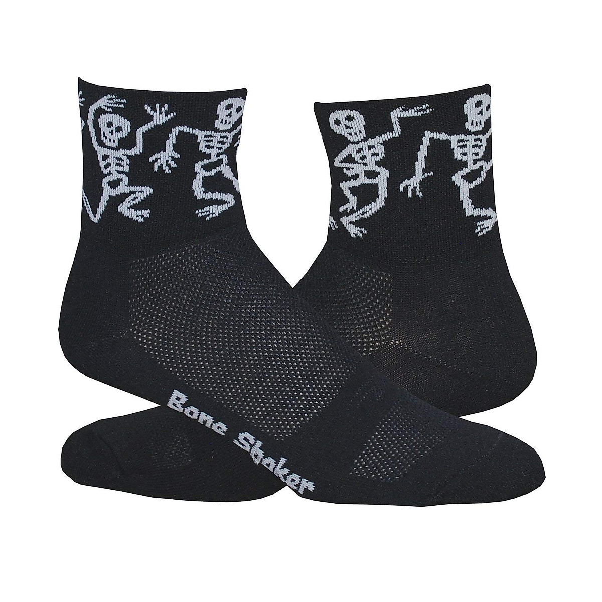 DeFeet Men's Aerator Bone Shaker Sock, Black, Large