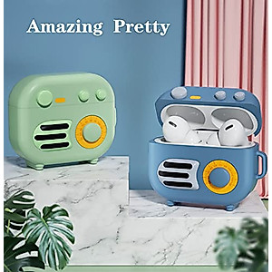 KAIJIA Cute Case for 2021 Apple AirPods 3rd Gen (Latest Model) with Keychain,Funny 3D Cartoon Retro Radio Designed,Shockproof Silicone Protective Cover for Kids Girl Women Boy Teens Men