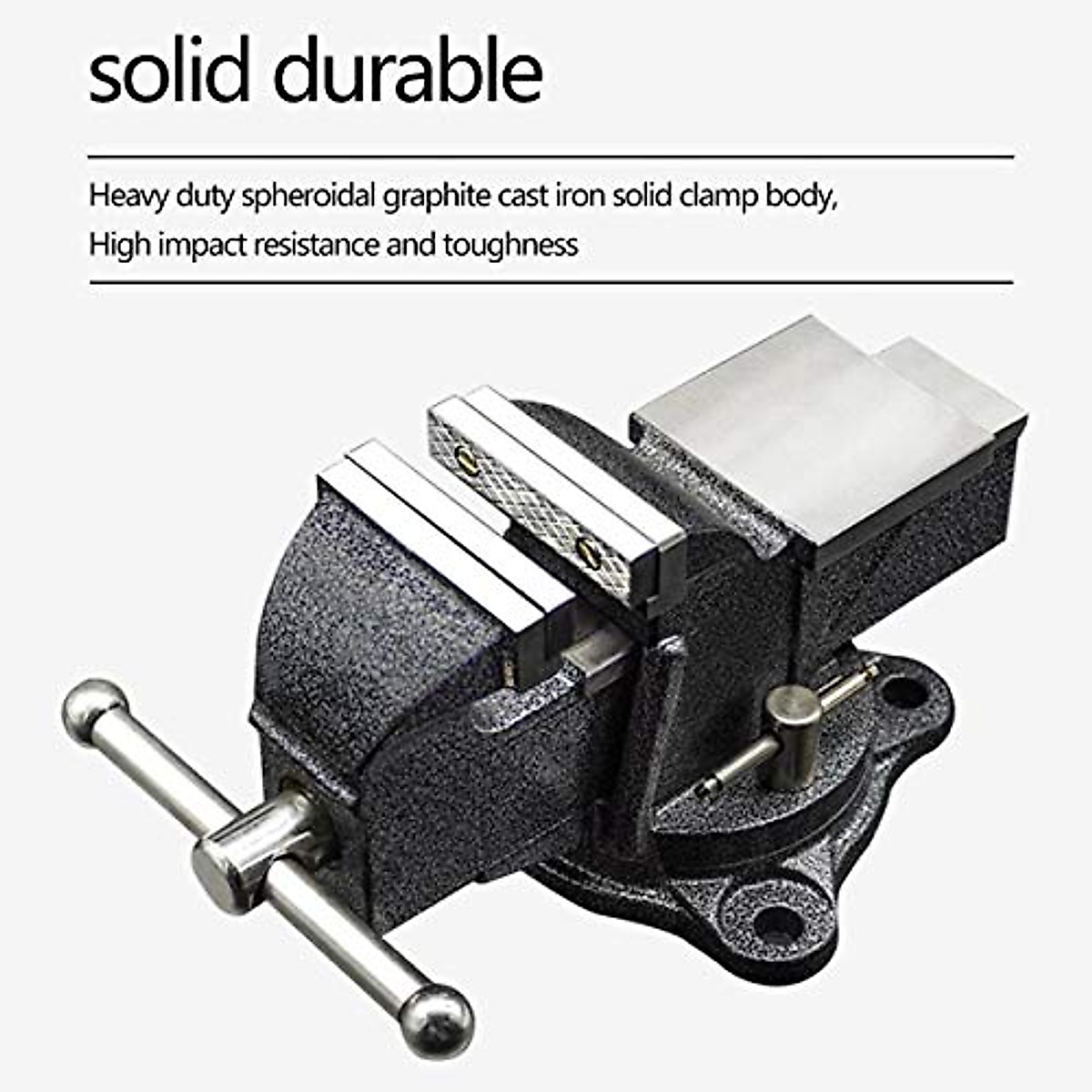 LEISHENT Bench Vise Heavy-Duty Utility Combination Pipe and Bench Vise,Ball Milled cast Iron Material,6inch