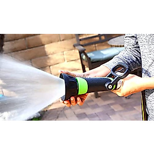 GREEN MOUNT GSFNG98 Garden Hose Nozzle, Fireman's Hose Heavy Duty Nozzle, Premium Constructed Sprayer with Ergonomic Handle for Arthritis