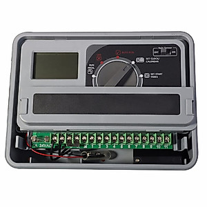 HAHFKJ 11 Station Garden Automatic Irrigation Controller Water Timer Watering System with EU Standard Internal Transformer