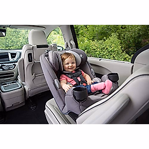 Safety 1st Grow and Go All-in-One Slim Convertible Car Seat, Rear Facing, 5-40 lbs, Forward Facing (30–65 lbs), High Back Booster Seat 40-100 pounds, Carbon Rose