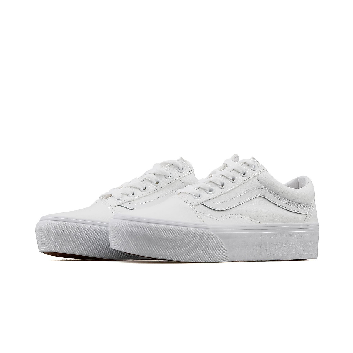 Vans Womens Old Skool Gym Athletic and Training Shoes White 8 Medium (B,M)