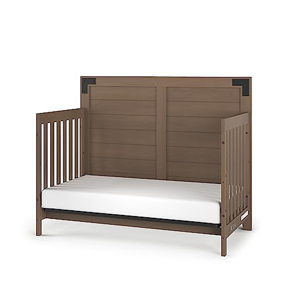 Child Craft Lucas 2-Piece Nursery Set with 4-in-1 Convertible Crib and 3 Drawer Dresser, Rustic, Modern Farmhouse (Dusty Heather)
