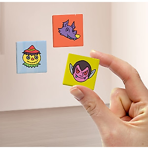 JOYIN 52 Pcs Halloween Craft Kid Wooden Magnet Creativity Arts & Crafts Painting Kit, DIY Rock Painting Craft Kits for Kids Halloween Party, Birthday Parties and Toddler Crafts