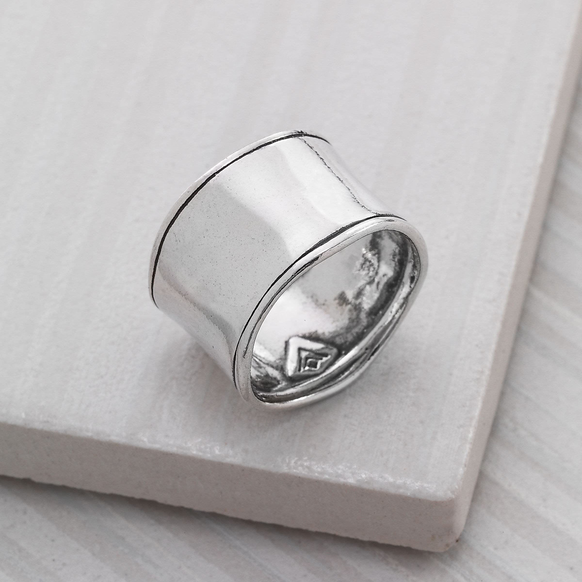 Silpada 'Hammered Cuff' Ring in Sterling Silver, Size 8, Size 8