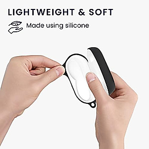 kwmobile Case Compatible with Jabra Elite 7 Pro/Elite 7 Active Case - Silicone Cover Holder for Earbuds - Black