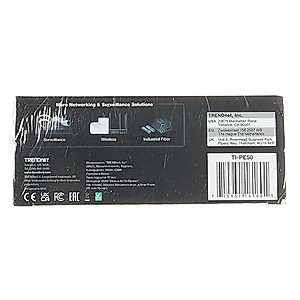TRENDnet 5-Port Industrial Fast Ethernet DIN-Rail Switch, 4 x Fast Ethernet PoE+ Ports, 1 x Fast Ethernet Port, 90W PoE Power Budget, DIN-Rail, IP30 Rated, Lifetime Protection, Black, TI-PE50