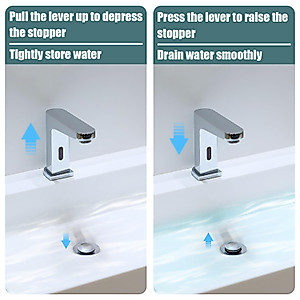 2pcs Sink Drain Parts, Lavatory Pop Up Stopper Assembly with Plug Bathroom Sink Drain Kit Pivot Ball Rod Replacement Compatible with Price Pfister & Popular Band(Grey,Green)