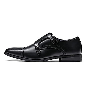 Bruno Marc Men's Dress Loafer Shoes Monk Strap Slip On Loafers Black Size 11 M US Hutchingson_2