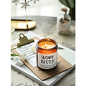 Candle Gift for Work Bestie Work Bestie Gifts for Women, Funny Birthday Gifts for Coworker, Bestie, Friends Moving Away, Going Away Gifts for Coworker