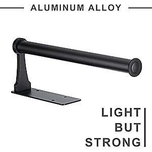 Honmein Paper Towel Holder, Aluminum Alloy Paper Towel Holders, Stylish Wall Mount and Under Cabinet Paper Towel Holders for Easy Access (Black)