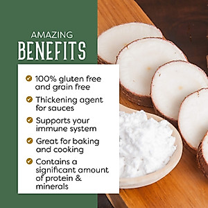 Arrowroot Starch Powder, 2lb Gluten Free, Pure Arrow Root, Paleo, Non-GMO, Batch Tested, Product of Thailand, 2 Pounds, By PuroRaw