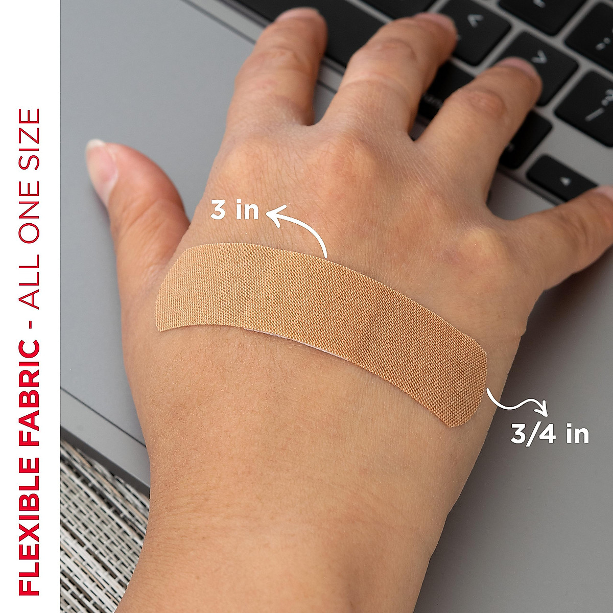 Band-Aid Brand Sterile Flexible Fabric Adhesive Bandages, Comfortable Flexible Protection & Wound Care for Minor Cuts, Pad Designed to Cushion Painful Wounds, One Size, 2 Pack, 100 Ct