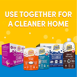 Lemi Shine Washing Machine Cleaner | Powered By Citric Acid | 100% Guaranteed Hard Water Cleaner | Compatible with Front & Top Load Washing Machines, 8 Count