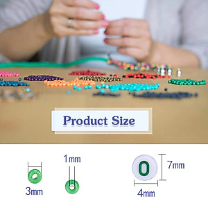 GREENTIME 3MM Bracelet Beads Kit for Bracelets Making, 35000pcs Seed Beads Small Glass Beads 8/0 Rainbow Beads Set with Letter Beads Elastic String Charms for Crafts (48 Colors)