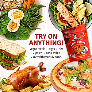 MaeMai Medium Spice (SPICY) - Crispy Onions & Garlic Flakes - Crunchy All-Purpose Seasoning, Keto, Salad Toppings, Fried Onions - Ramen, Rice Seasoning, Vegan, Gluten-free | 75g