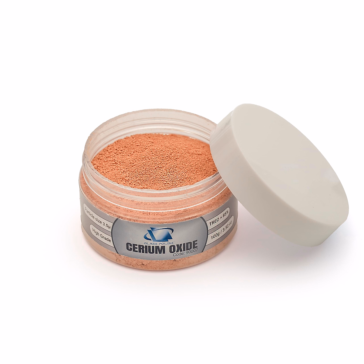 GLASS POLISH PRO 3.52oz (100g) Cerium Oxide, High-Grade Glass Polishing Powder, Enhanced Formula, TREO 85%, 3.5 Microns, Brown – GP90007