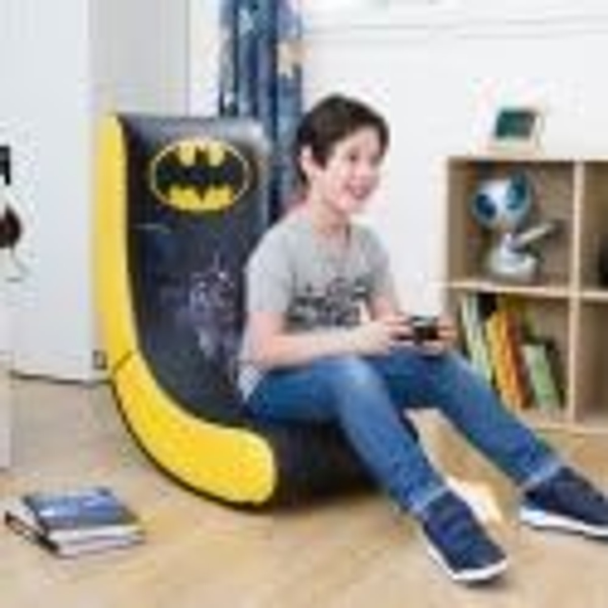 Subsonic Batman - Junior Rock'n'seat Gaming Chair- Child/Teenager Gamer Seat for Bedroom Official License (PS5////)