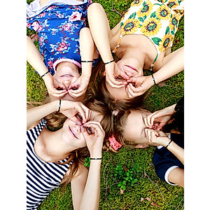 6 Pieces Evil Eye Rope Kabbalah Bracelets Evil Eye Adjustable Cord Bracelet Black Evil Eye Knotted Bracelet Summer Rope Bracelets for Women Men (Simple Style)