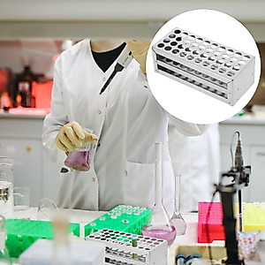 iplusmile Laboratory Test Tube Stand Test Tube Stand for Drying Test Tube Holder Rack Test Tube Rack for Lab Test Tube Rack Holder Laboratory Tube Holder Stainless Steel Drain Rack