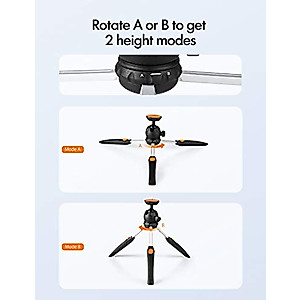 Projector, AKIYO Mini Portable Projector Tripod, 360° Arbitrary Rotation with 2 Height Modes, Multi-Function, Support Most of The Projectors Or Cameras Within 4.4lbs