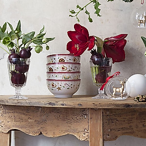 Villeroy & Boch Winter Bakery Delight Bowl, Porcelain, Multi-Colour, 29.5 x 18 x 16.5 cm, BOL, Shooting Star, 4 Count