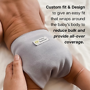 Happy BeeHinds Preflat Baby Diapers - Organic Cotton Cloth Diapers for Babies, Soft and Gentle Solution Perfect for Overnight Diapering, with a Custom Fit and Silky Soft Material (Turquoise)