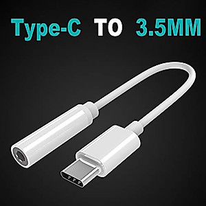 MOHALIKO Headphone Adapter 3.5 mm, USB Type C to 3.5mm Female Headphone, Portable 3.5mm to Type-C Adapter Audio Jack Cable Converter for All Kinds of Music Equipment Black