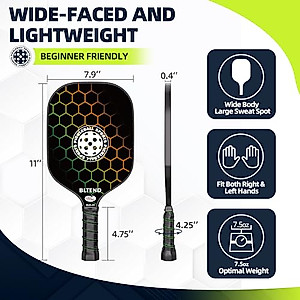 Bltend Pickleball Paddles Set of 4 -USAPA Approved- Fiberglass Pickle Ball Paddle Set of 4 Pickleball Rackets, 4 Outdoor Indoor Pickleball Balls,Pickleball Bag,Pickleball Racquets Gifts for Women Men