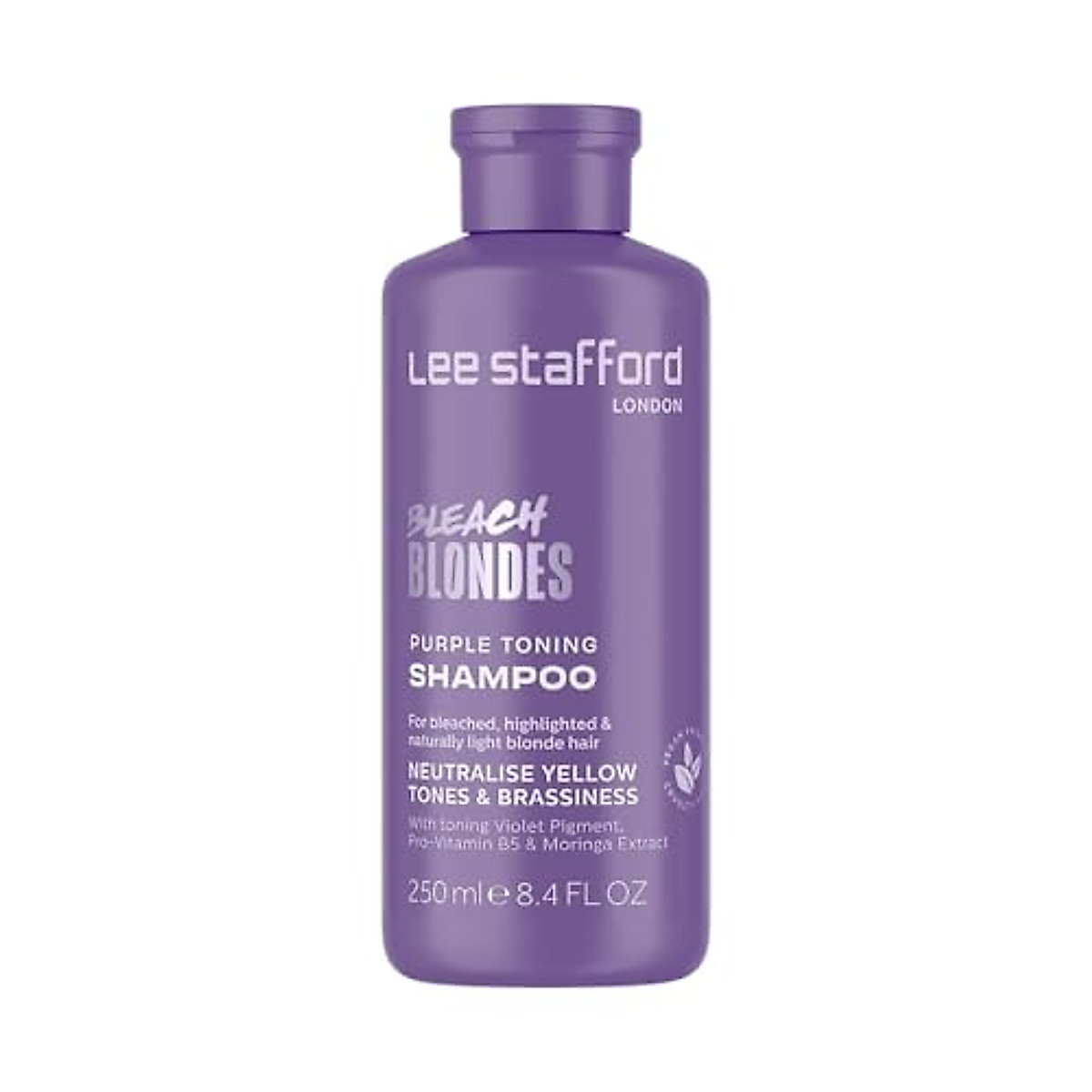 Lee Stafford Purple Toning Shampoo | Bleach Blonde Collection - Best Toner Cleanser, Neutralizes Brassy & Yellow, Great for Color Treated, Silver, & Grey, Hydrating for Dry, Damaged Hair, 16.9 Fl Oz