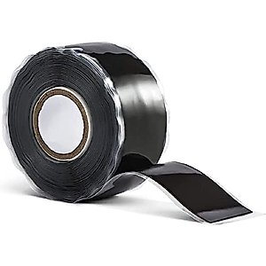 1"x10' Black Self-Fusing Silicone Tape, Hose Repair Tape, Heavy Duty and Leak Proof Rubber Hose Tape, Pipe Repair Tape for Water Leaks, (0.5mm in Thickness)