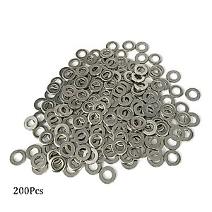 M6 Flat Washer, 304 Stainless Steel, 6mm ID, 12mm OD, 1.5mm Thickness, Plain Finish, for Bolt and Screw (Pack of 200)
