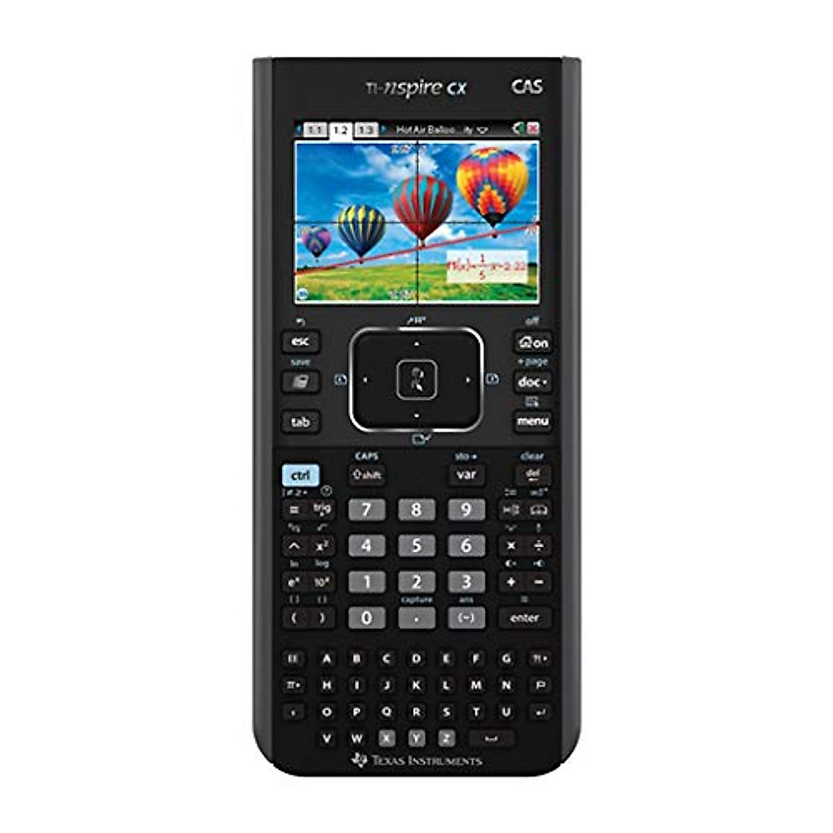 TI Nspire CX CAS Graphing Calculator + WYNGS Protective Case Black