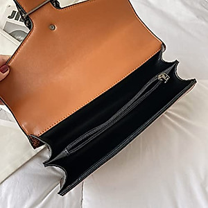 GLOD JORLEE Fashion Chain Straps Crossbody Bag for Women - Tie Dye Satchel Handbags Square Purses Evening Clutch Tote (red)