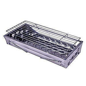 GANAZONO foldable charcoal grill stainless steel barbecue grill metal barbecue grill foldable grill outdoor metal charcoal grill stainless steel charcoal grill bbq grills pot portable