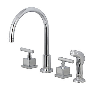 Kingston Brass KS8721CQL Claremont Widespread Kitchen Faucet, Polished Chrome