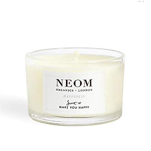 NEOM- Happiness Scented Candle, Travel Size | Essential Oil Aromatherapy Candle | Neroli, Mimosa & Lemon | Scent to Make You Happy