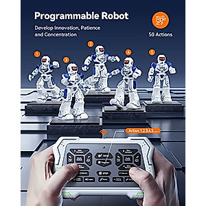 Ruko 6088 Programmable Robot, Gesture Sensing Intelligent Remote Control Robot for Kids 3-6 Years, Christmas Birthday Gift