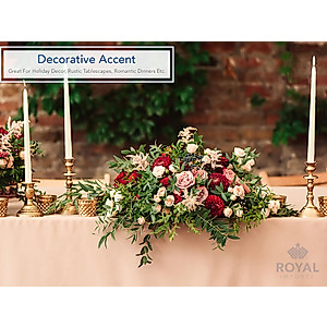 Royal Imports Unscented Taper Candles, Elegant Premium Quality, Dripless & Smokeless, Hand-Dipped Dinner Candles for Wedding, Holiday, Home Decor - 9 Hour Burn Time - Set of 36 (12 Inch, Ivory)