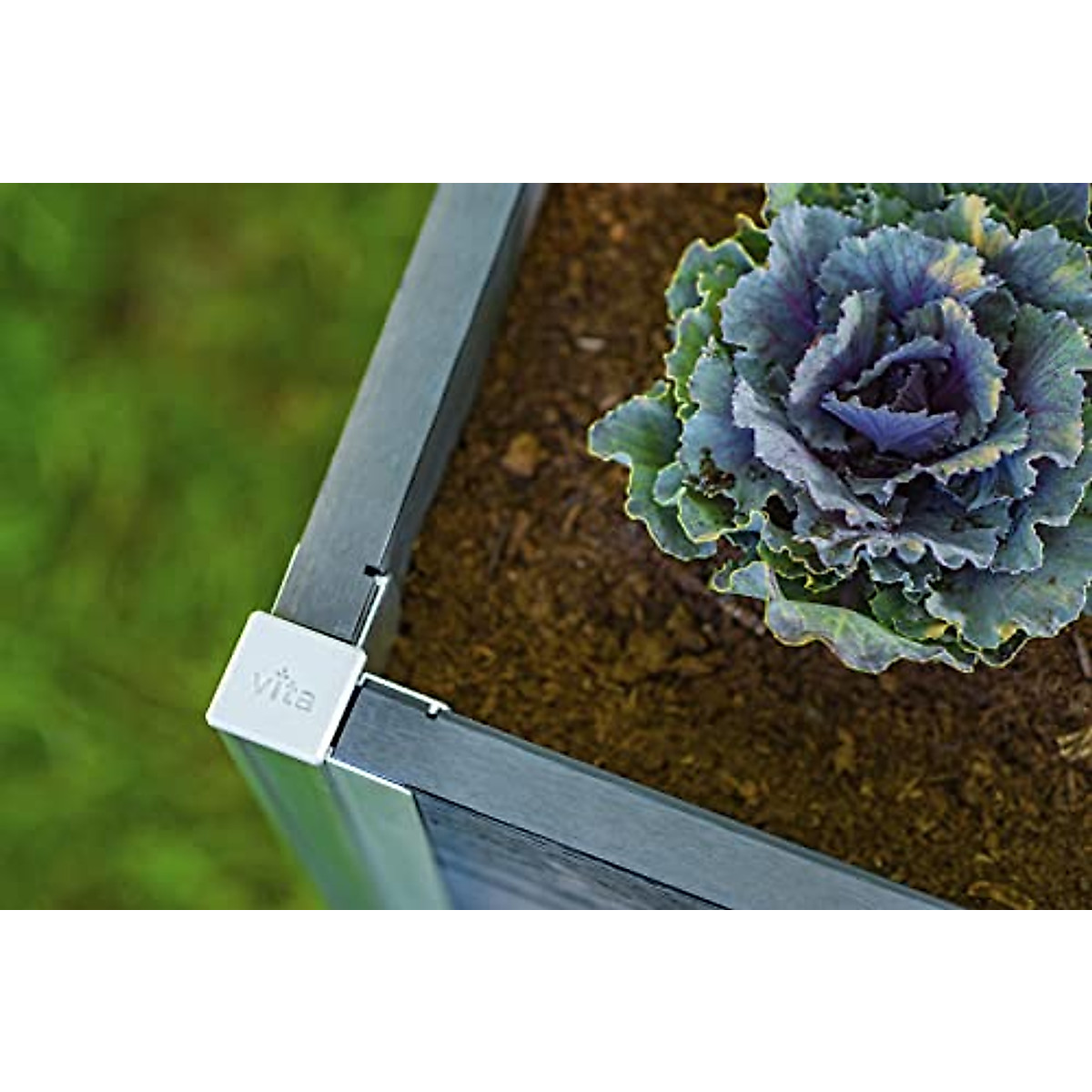 Vita Urbana 4x4x22 Keyhole Composting Garden - Slate Grey