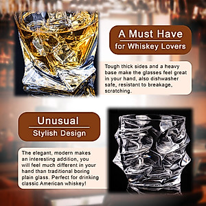 MoonlyTree Whiskey Shot Glasses Set of 2, Real Bullet Classic Whiskey Shot and Beer Glasses for Bourbon, Scotch, Rum, Gift for Men, Friends, Family-9/11Fl.oz