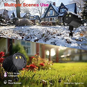 Christmas Projector Light, Red & Green Christmas Patterns Projection Light with RF Control, IP65 Waterproof Holiday Decoration Projector Lights for Halloween, Xmas, Home, Garden, New Year