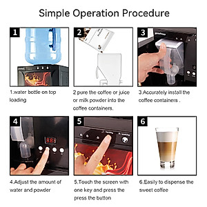 Gusohapy 2 Flavors Top Loading Commercial Instant Coffee Milk Tea Machine Commercial Beverage Dispenser Self Cleaning