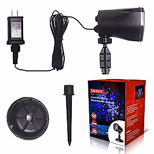 EAMBRITE Christmas Projector Lights LED White Blue Rotating Snowflake Projector Light for Birthday Wedding Theme Party Garden Home Winter Outdoor Indoor Decor