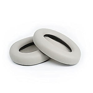 Replacement Ear-Pads Cushions for Sony WH-1000XM3 Headphones, with Soft-Touch Leather, Noise Isolation Memory Foam (Silver)