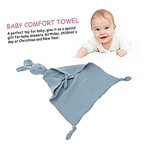 Plushes Pure Cotton Soothing Towel Baby Newborn Security Blankets for Cotton Baby Blankets Kids Blanket Cotton Blanket Muslin Animal Blanket Blue Baby Cotton Blanket Rabbit