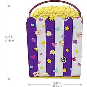 Polly Pocket Un-Box-It Playset, Popcorn Shaped Box Opens to a Movie Theater Adventure, 20 Accessories Including 2 Micro Dolls & 3 Tiny Takeaways