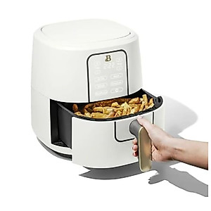 Generic Beautiful 6 Qt Air Fryer with TurboCrisp Technology and Touch-Activated Display, 4 Preset Functions Air fry, Roast, Reheat & Dehydrate, White Icing by Drew Barrymore (White Icing)